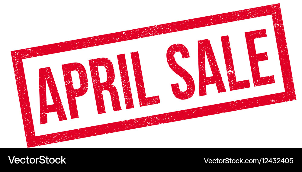 April sale rubber stamp Royalty Free Vector Image