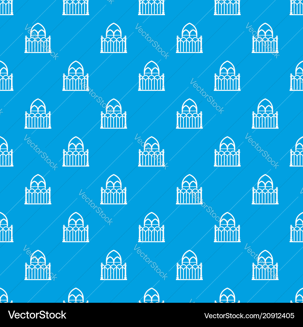 Architecture pattern seamless blue Royalty Free Vector Image