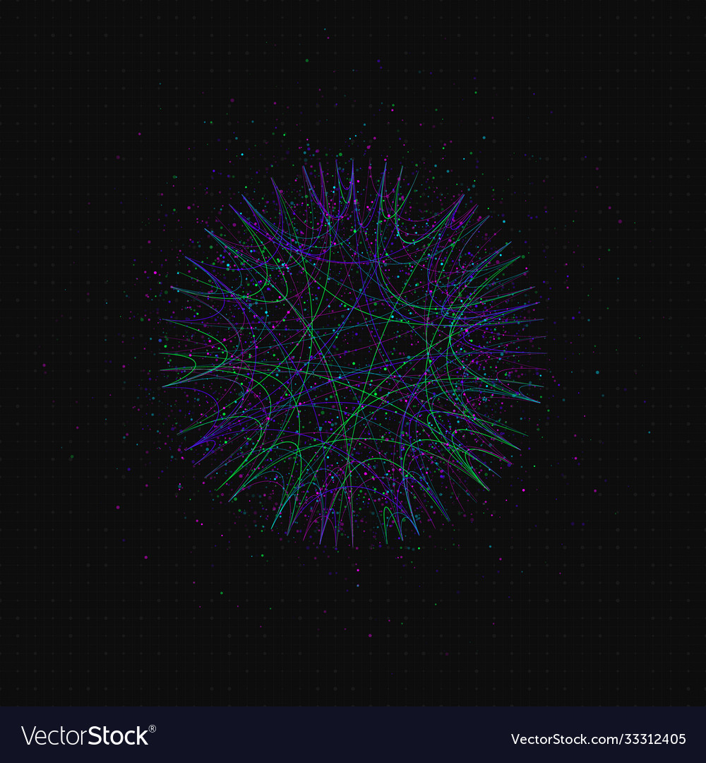 Big data visualization circular visualization Vector Image