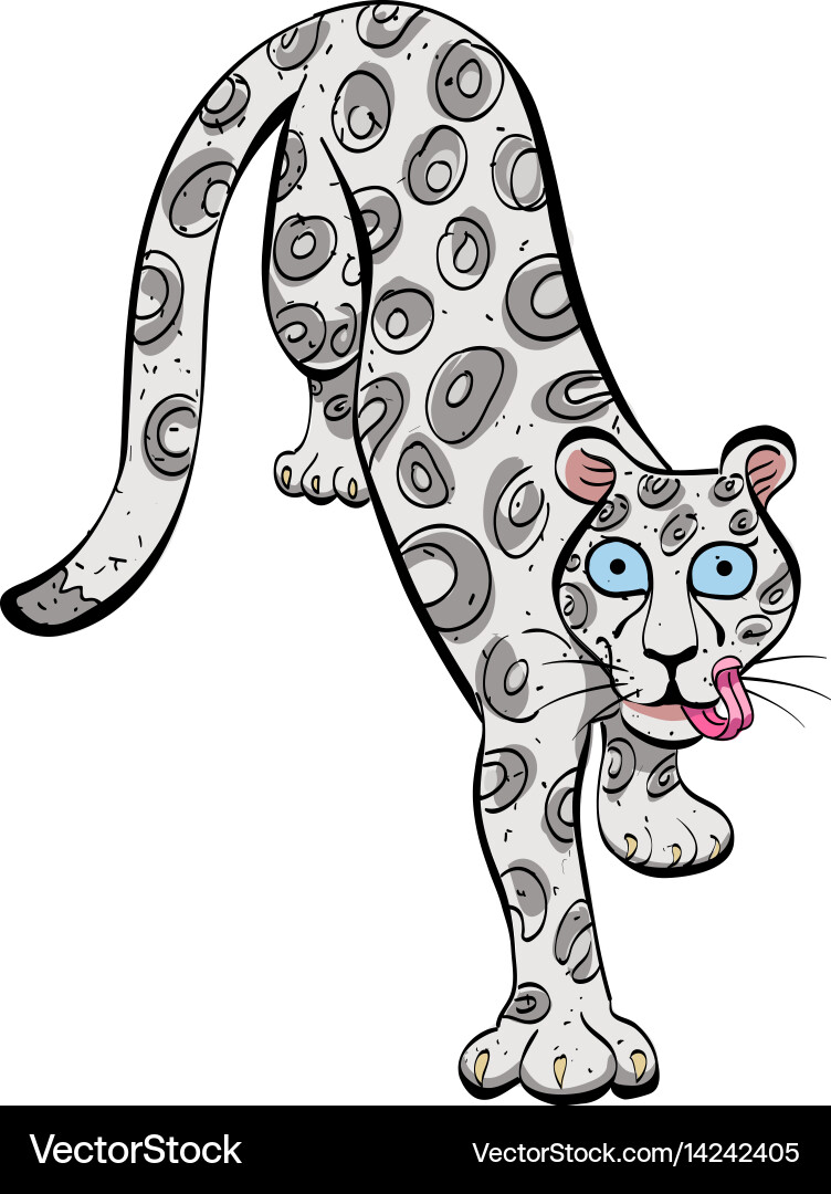 Cartoon image of leopard Royalty Free Vector Image