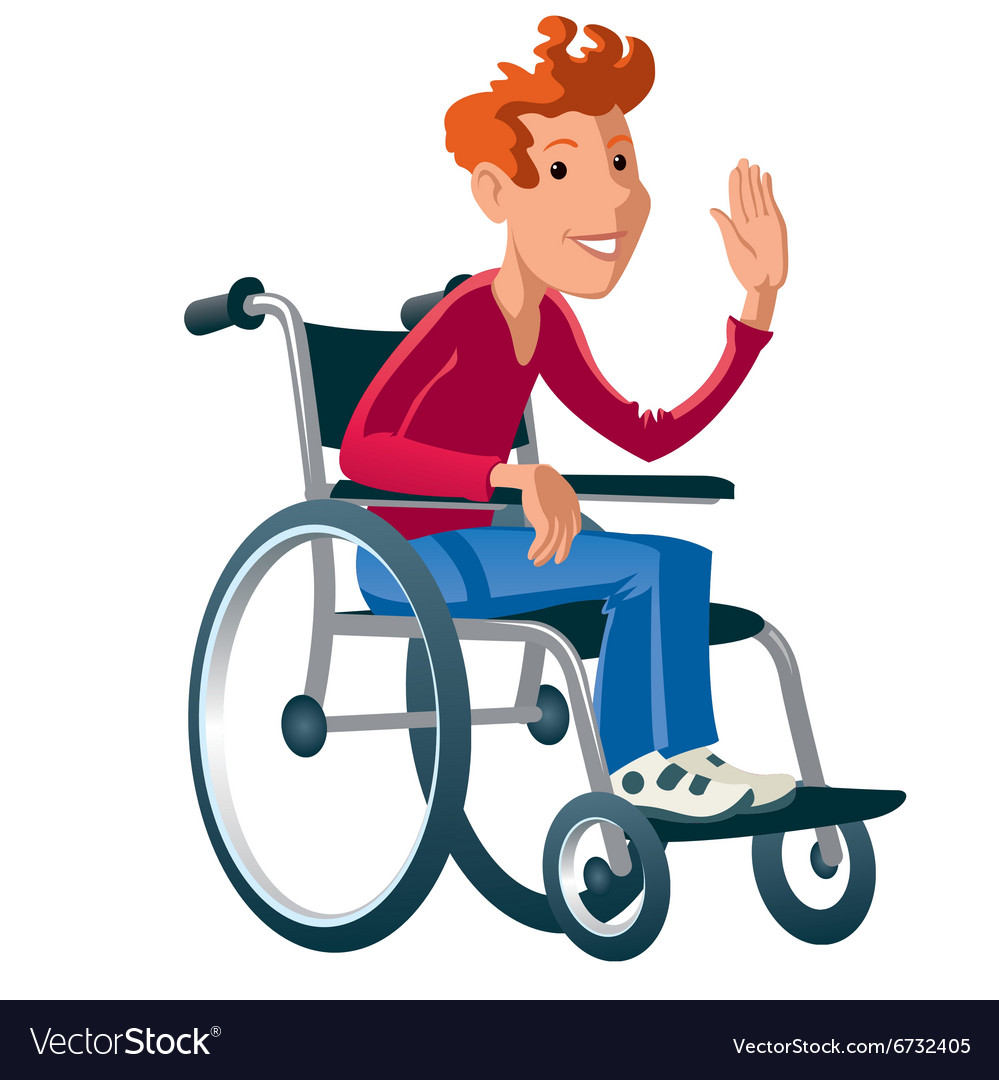 Disabled boy preview Royalty Free Vector Image