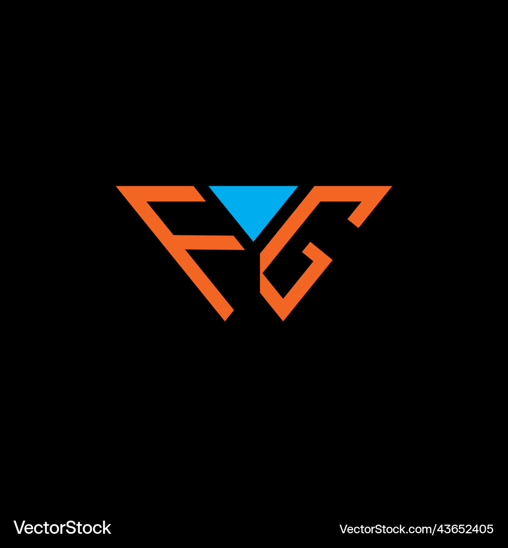 Fg letter logo creative design with graphic abc Vector Image