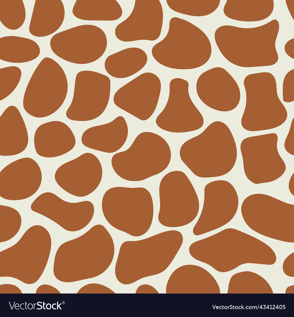Giraffe Spots Seamless Pattern Royalty Free Vector Image