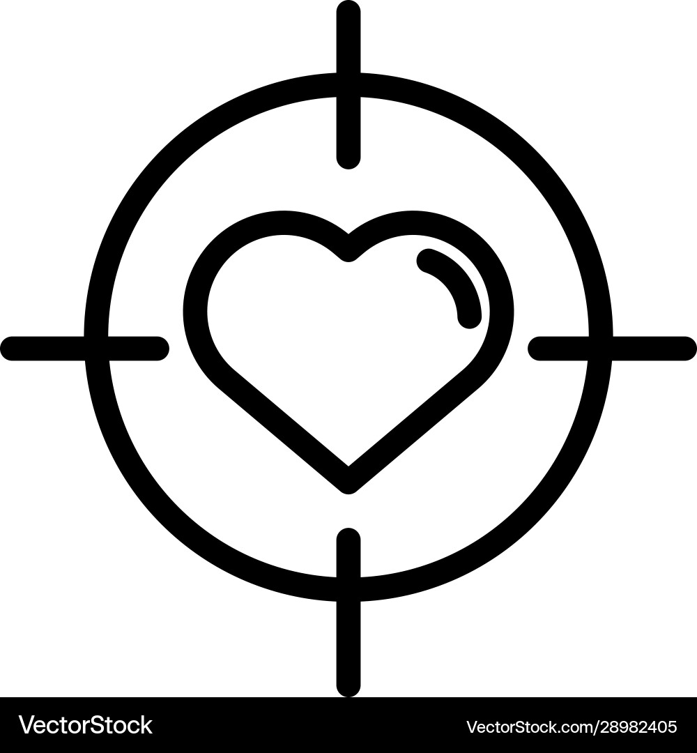 Happy valentines day heart in target Royalty Free Vector
