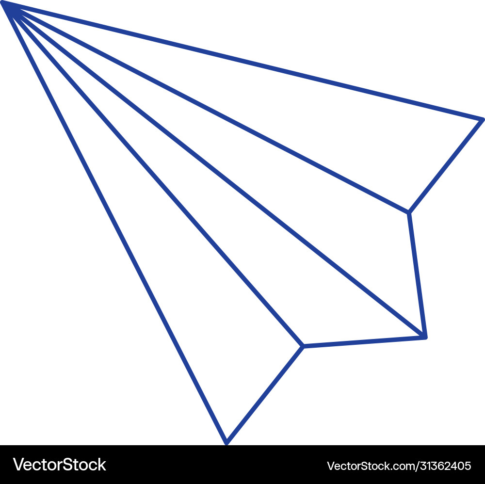Isolated origami paperplane design Royalty Free Vector Image