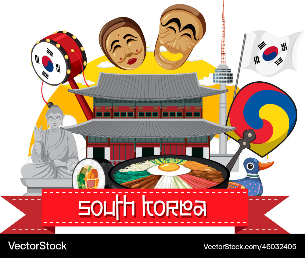 Korean element nation tradition symbol Royalty Free Vector