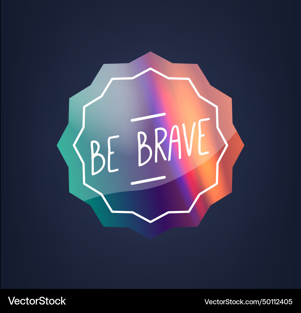 Radiant holographic sticker adorned Royalty Free Vector
