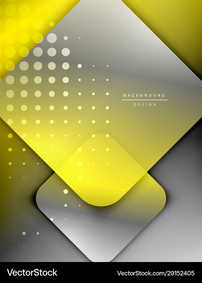 Rounded squares shapes composition geometric Vector Image