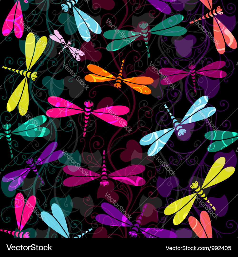 Seamless dark pattern Royalty Free Vector Image