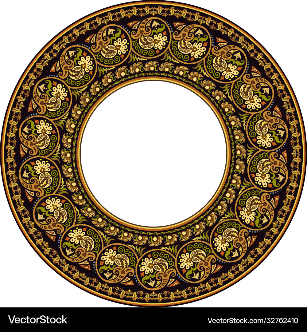 Abstract ornamental nature ethnic round Royalty Free Vector