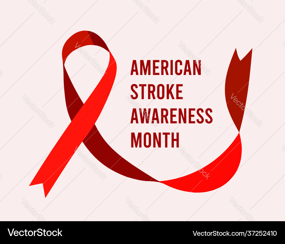 American stroke awareness month Royalty Free Vector Image