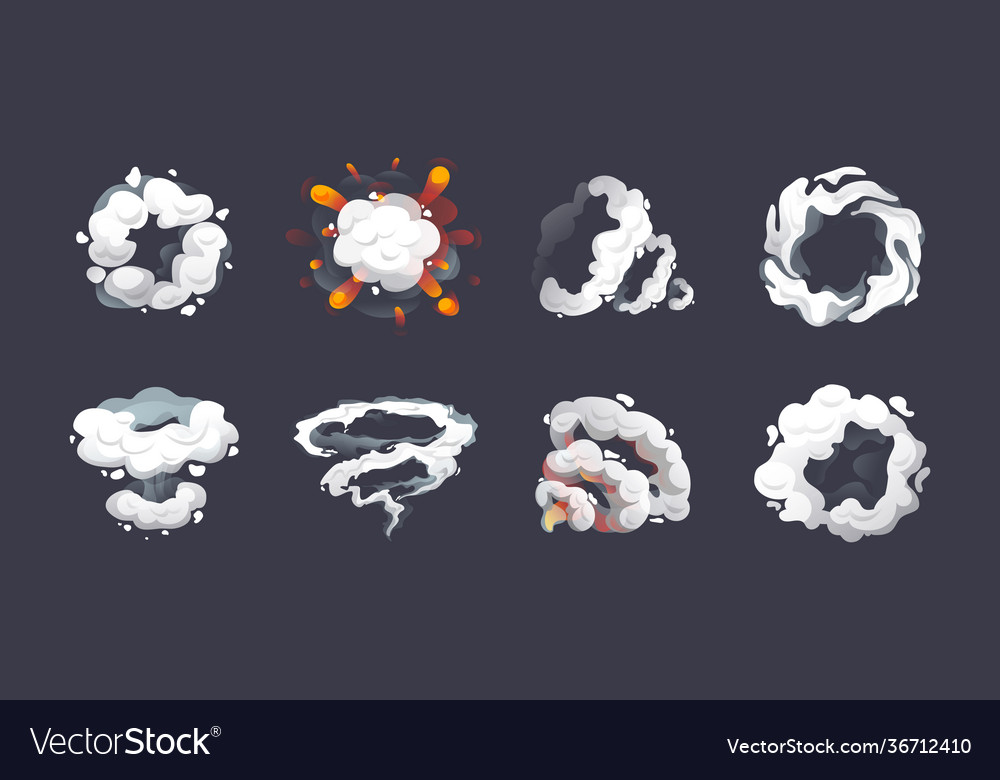 Animation for game comic explosion effect frames Vector Image