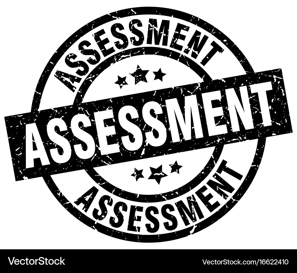 Assessment round grunge black stamp Royalty Free Vector