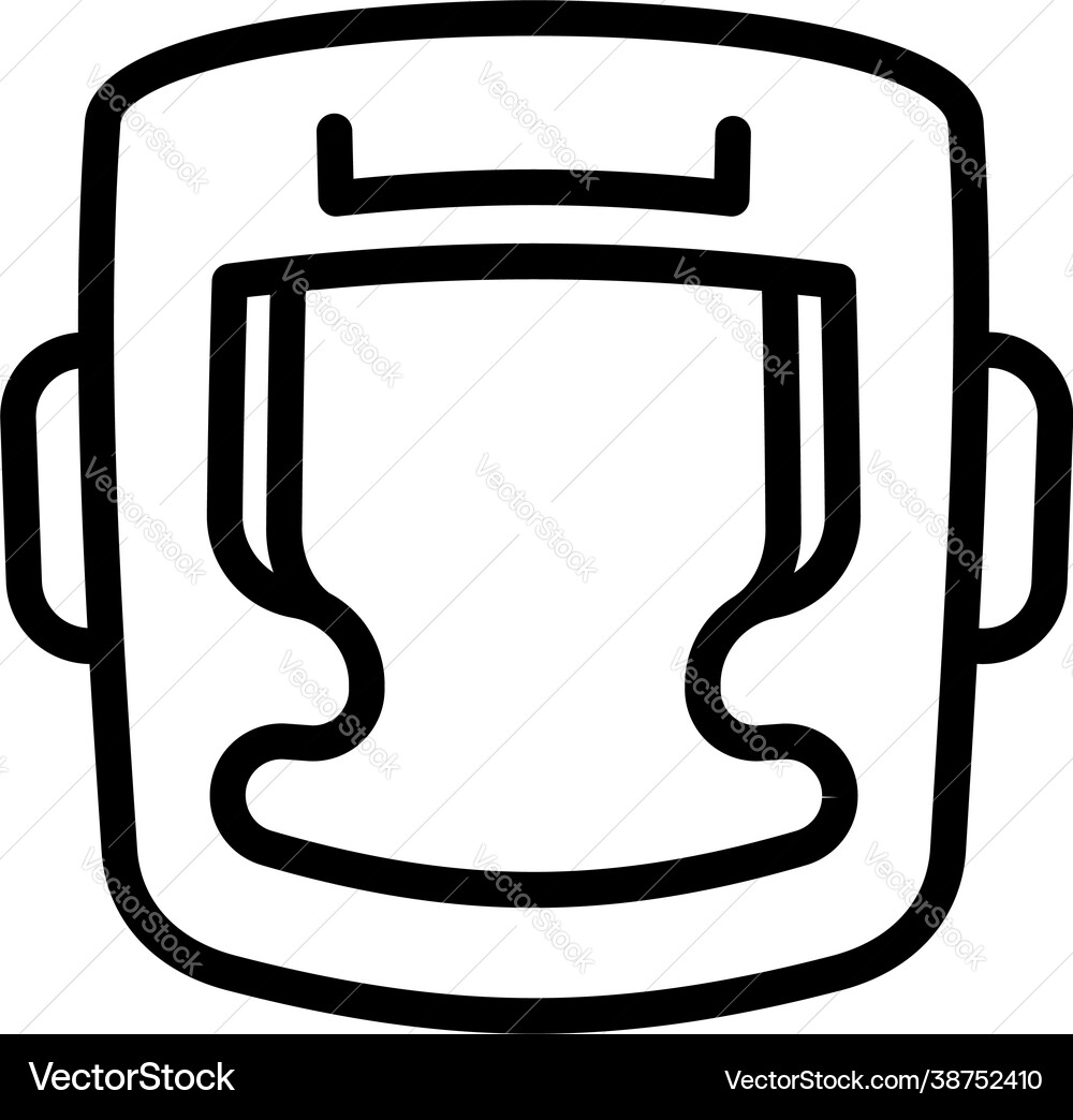 Boxing helmet icon outline style Royalty Free Vector Image