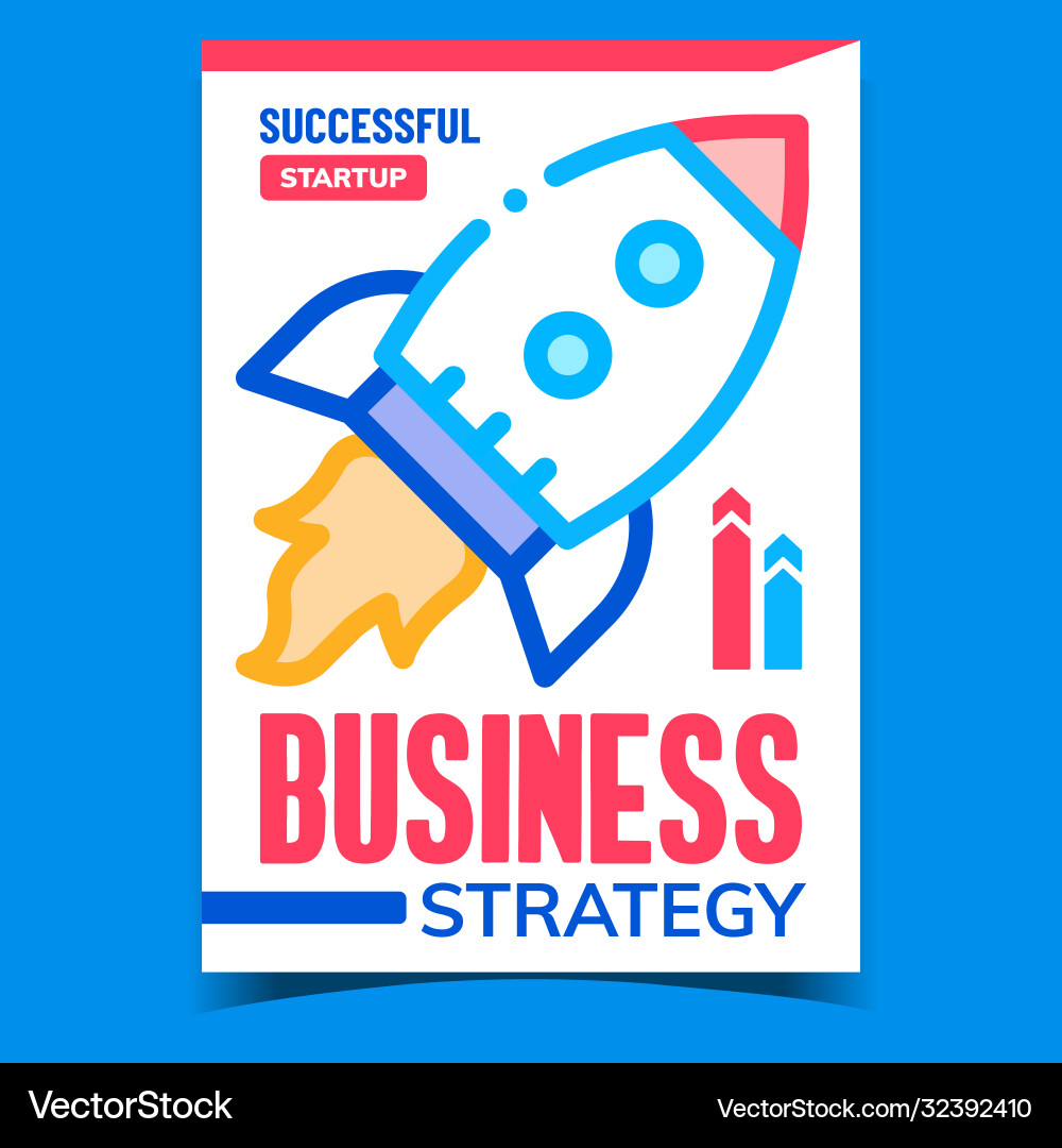 Business strategy creative promo banner Royalty Free Vector