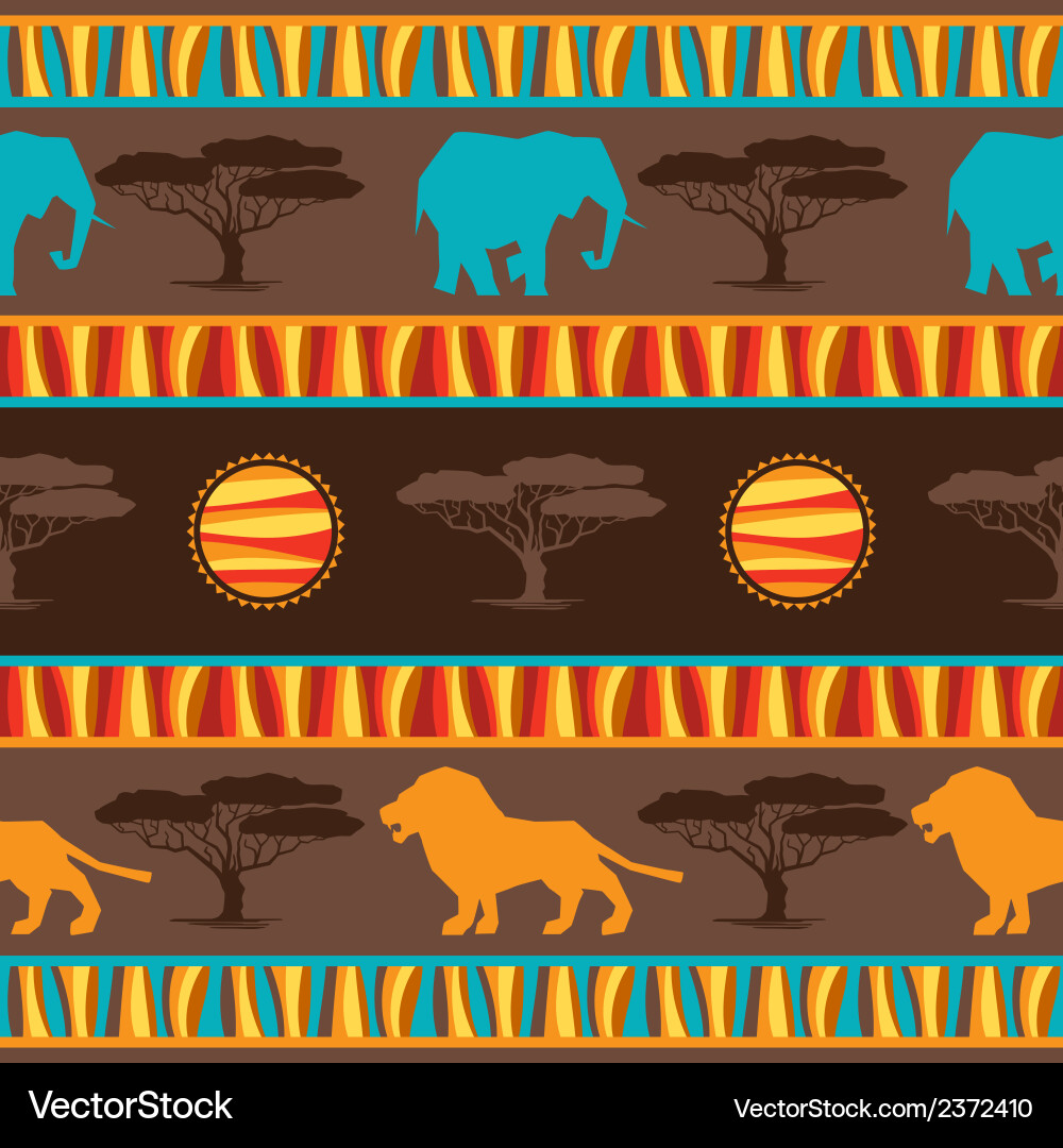 Ethnic african abstract geometric seamless fabric Vector Image