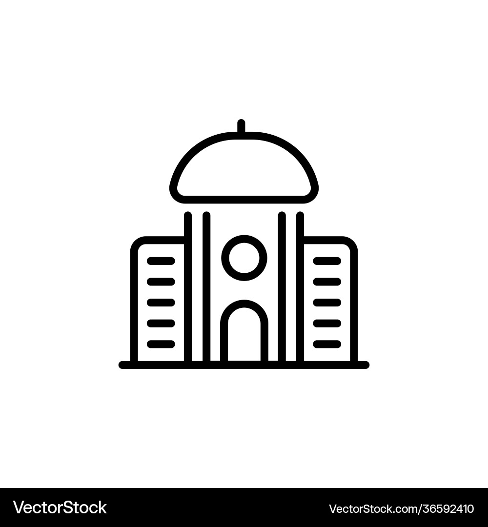 Government office icon in logotype Royalty Free Vector Image