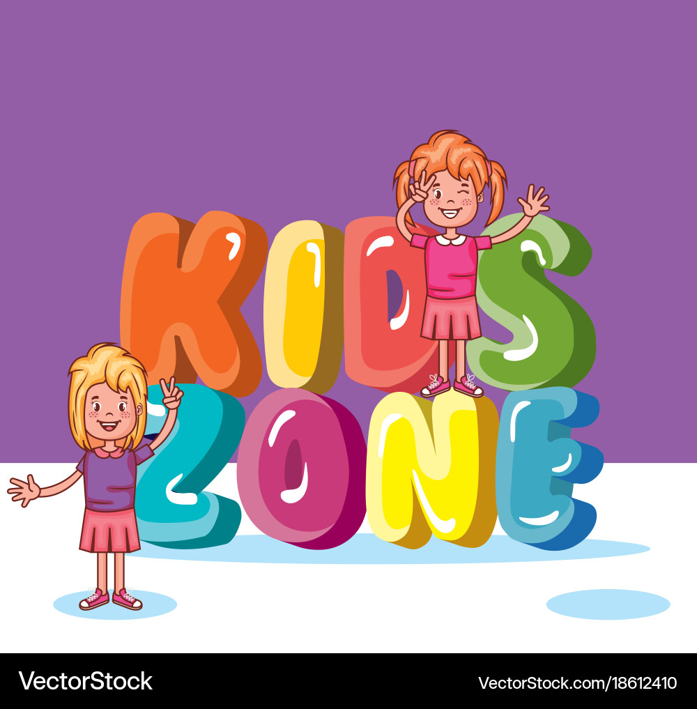 Kids zone poster icon Royalty Free Vector Image
