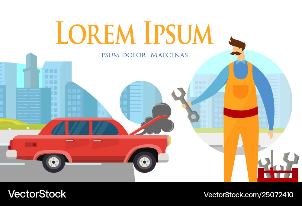 Man mechanic with instruments in hand maintenance Vector Image