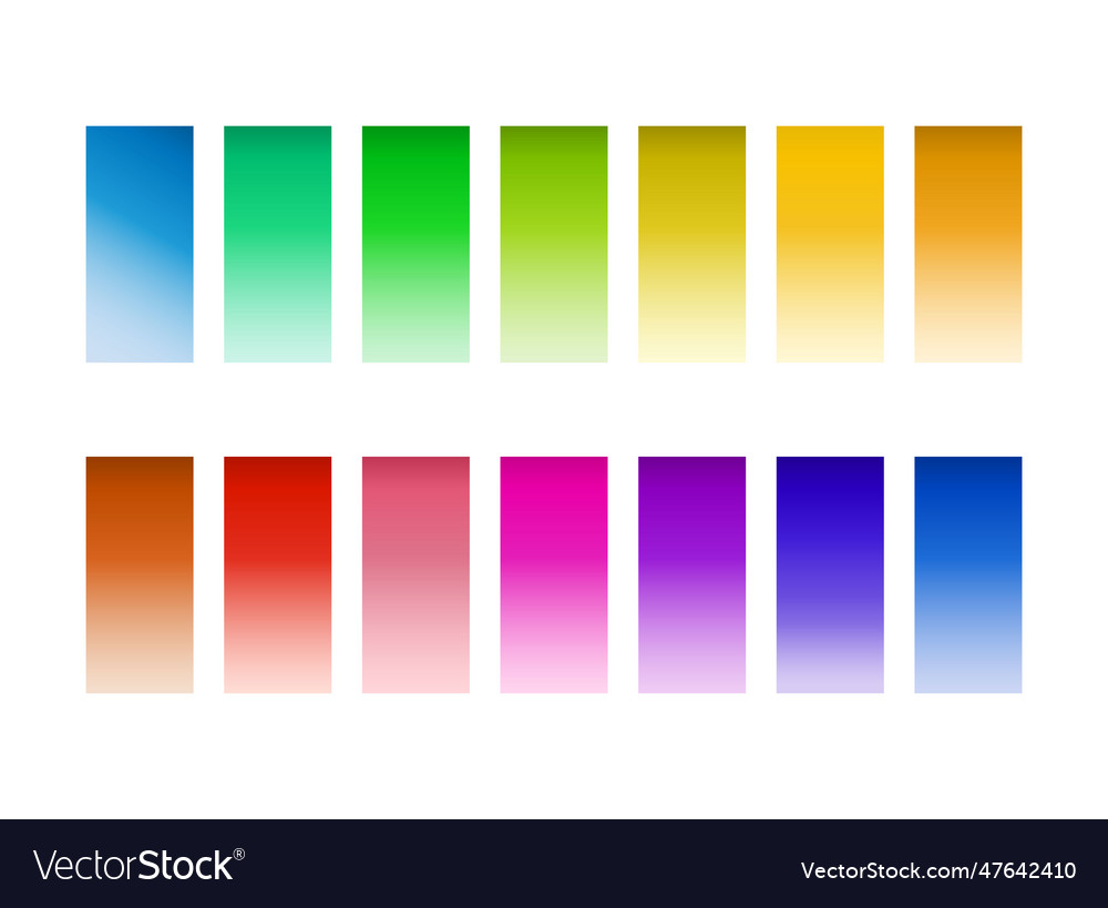 Simple white to color gradient collection Vector Image
