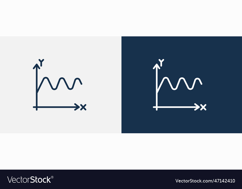Sinusoid Icon Outline Graph Icon From Royalty Free Vector