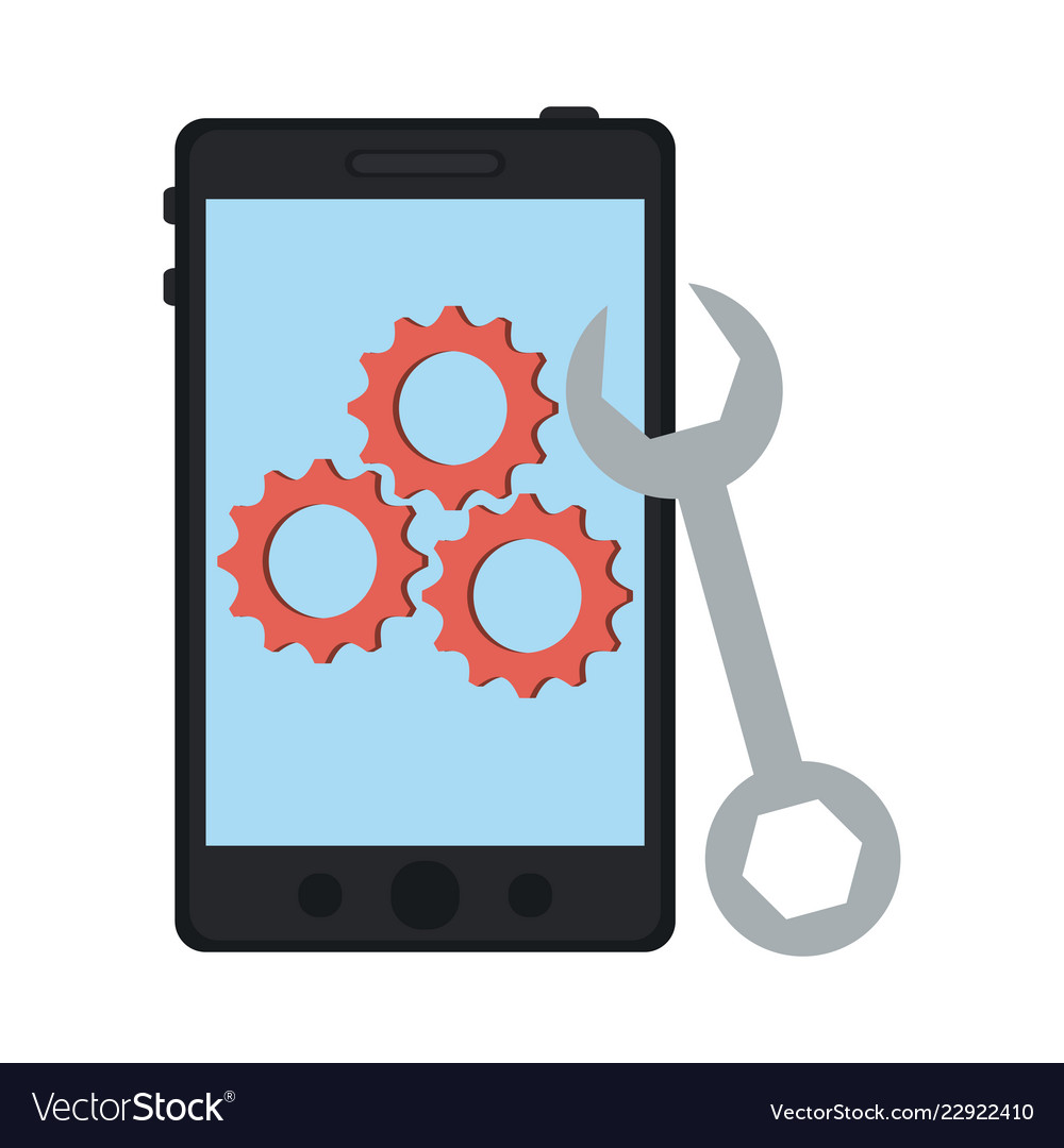 Smartphone technical support Royalty Free Vector Image