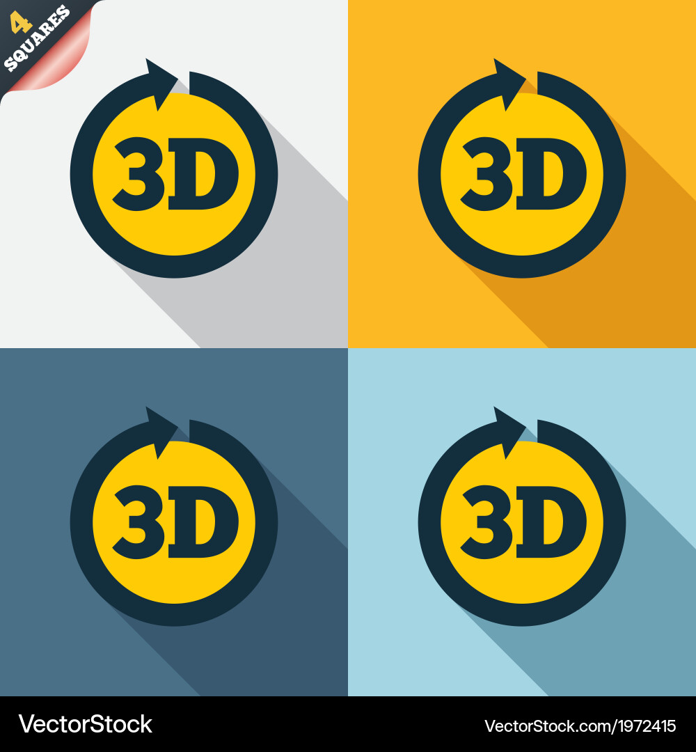 3d sign icon new technology symbol Royalty Free Vector Image