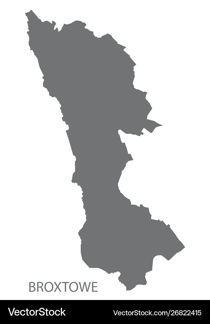 Broxtowe grey district map east midlands Vector Image