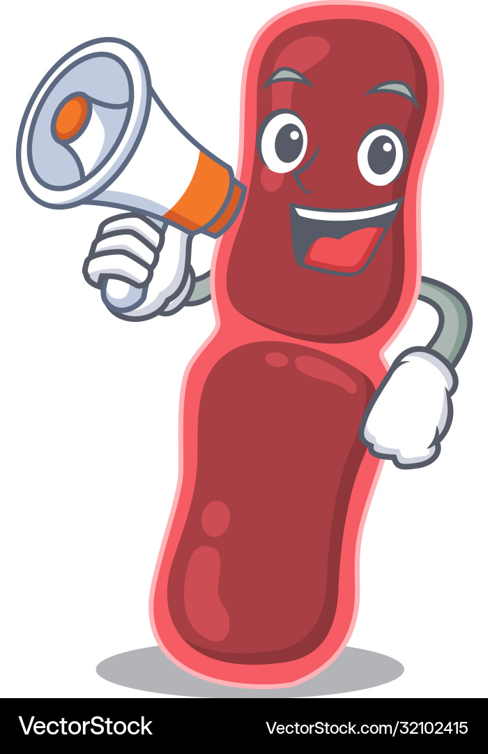 Cartoon character bacillus bacteria having a Vector Image