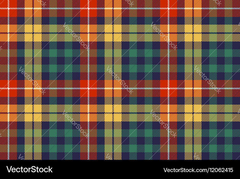 Colors check plaid fabric seamless background Vector Image