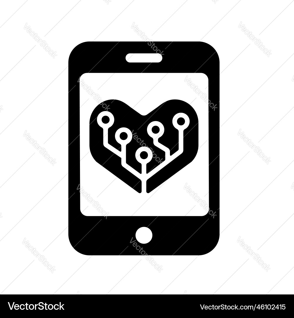 Digital healthcare technology icon Royalty Free Vector Image