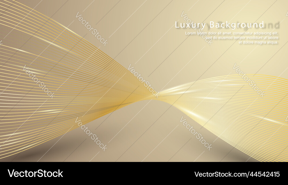 Elegant modern 3d gold line background Royalty Free Vector