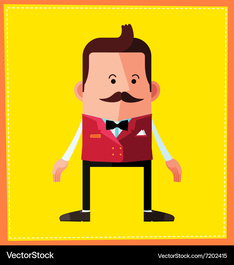 Flat style male avatar character design Royalty Free Vector