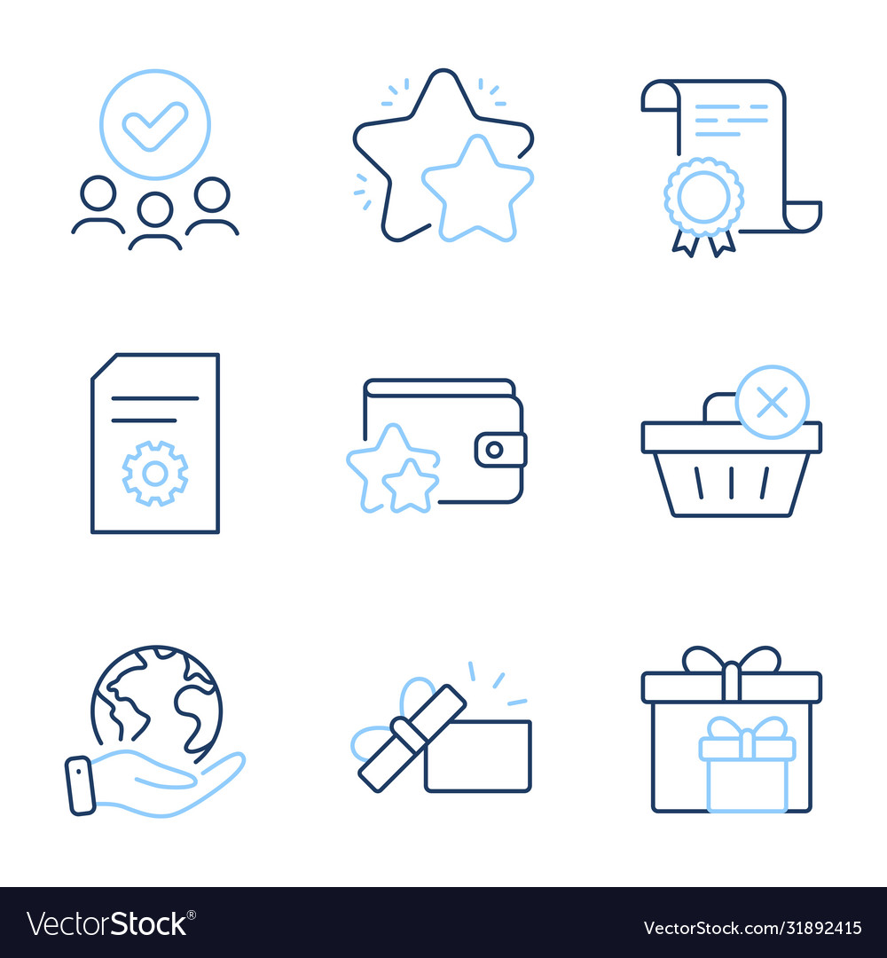 Opened gift delivery boxes and loyalty program Vector Image