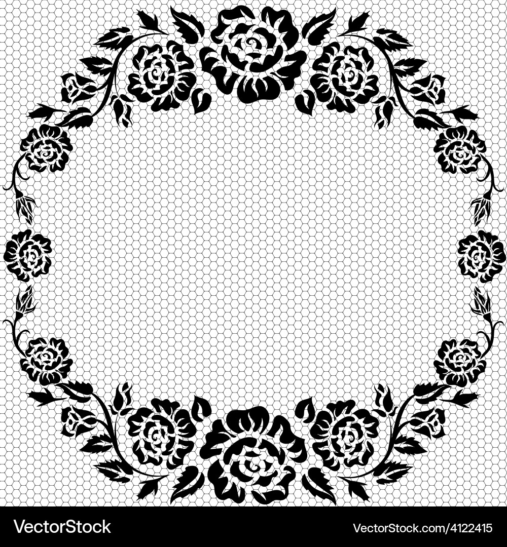 Roses frame Royalty Free Vector Image - VectorStock