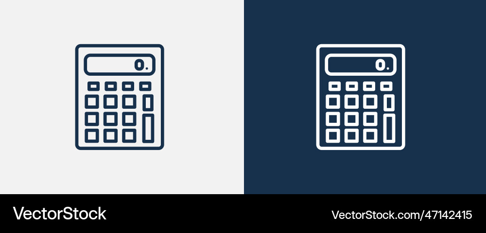 School calculator icon outline calculator Vector Image