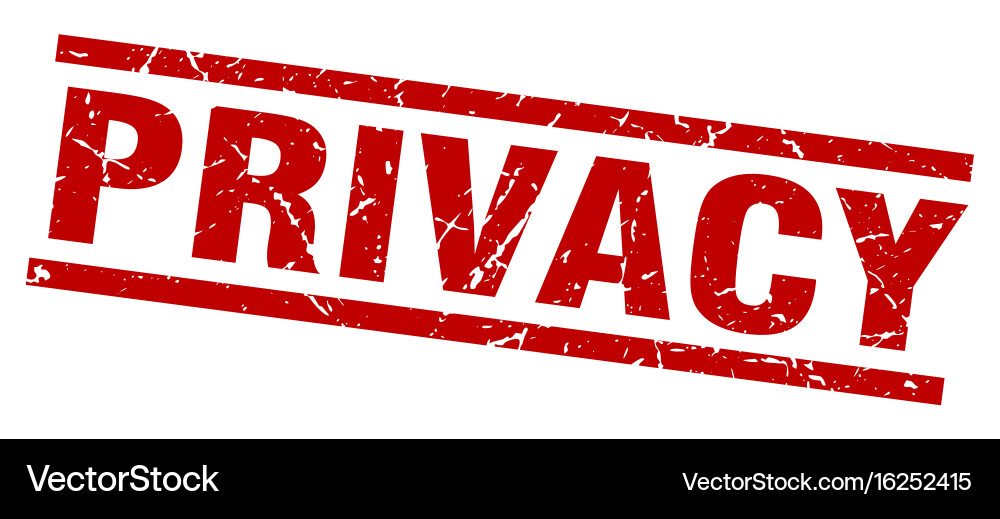 Square grunge red privacy stamp Royalty Free Vector Image