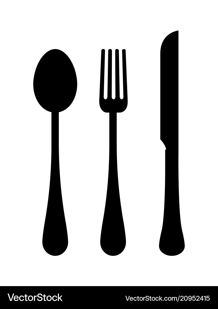 Three templates of cutlery Royalty Free Vector Image