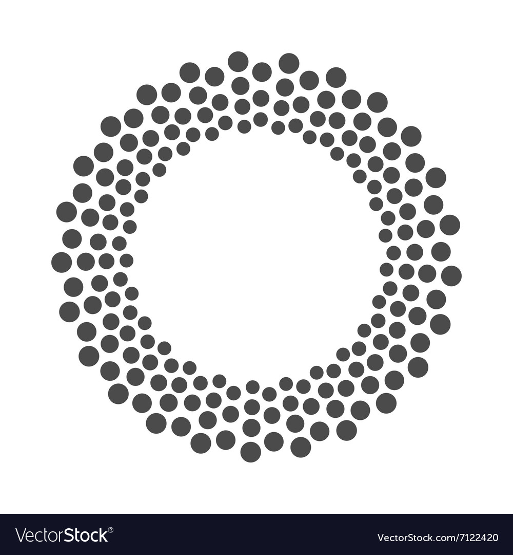 Abstract dotted shape design element Royalty Free Vector