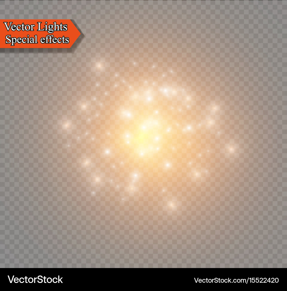 Abstract golden sparkler effect with white sparks Vector Image