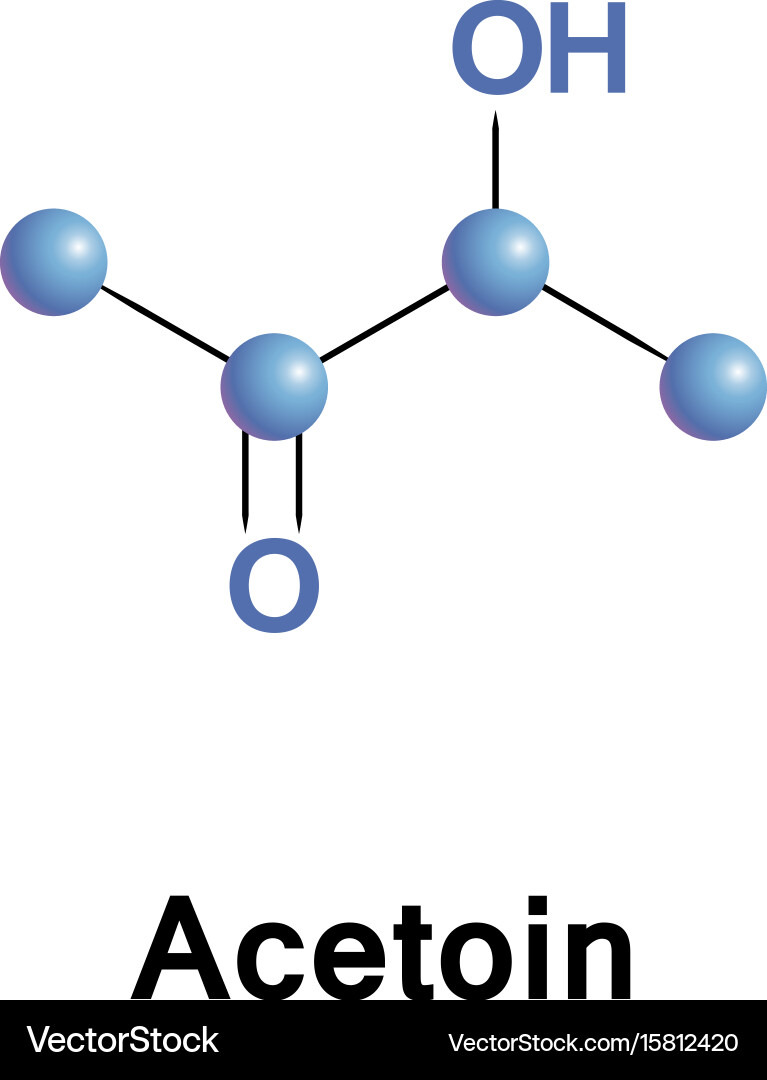 Acetoin acetyl methyl carbinol Royalty Free Vector Image