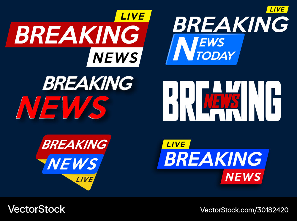 Background screen saver on breaking news breaking Vector Image