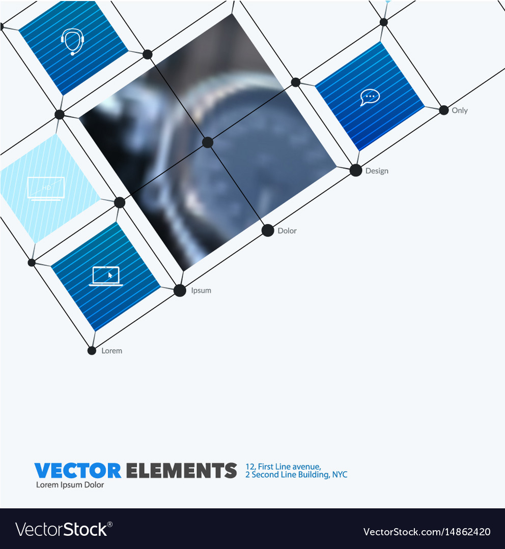 Business design elements for graphic layout Vector Image