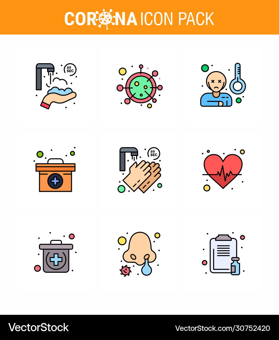 Coronavirus precaution tips icon for healthcare Vector Image