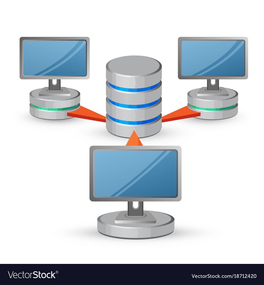Database organized collection of data from Vector Image
