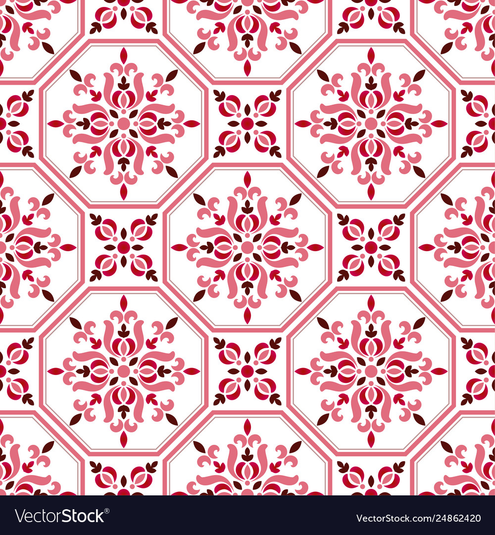 Decorative tile pattern Royalty Free Vector Image