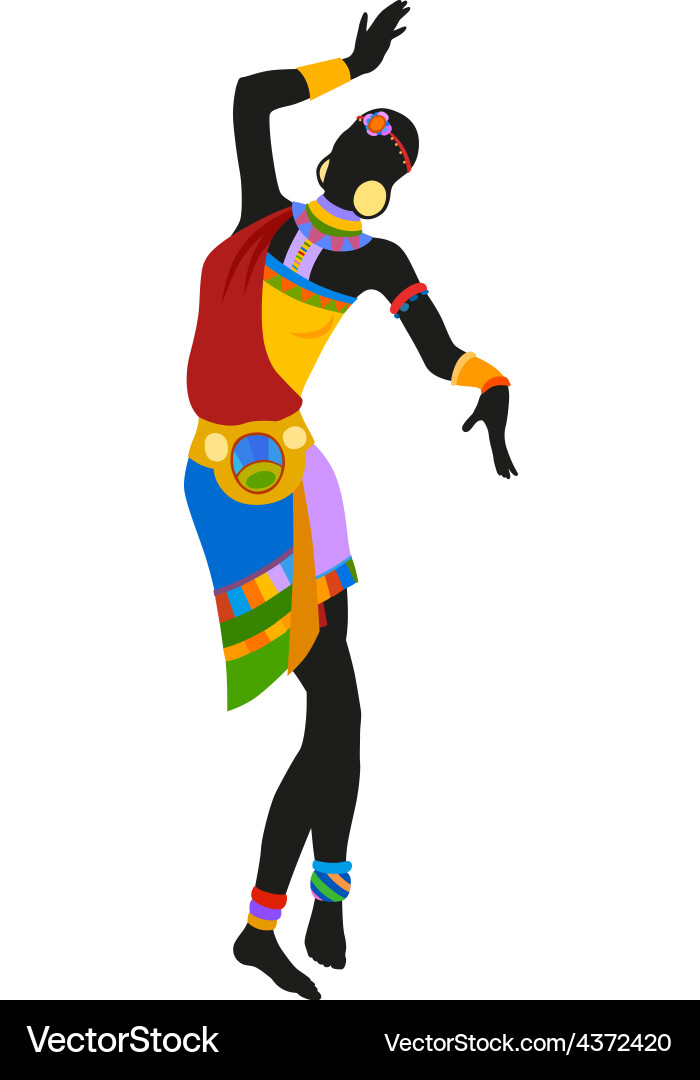Ethnic dance african woman Royalty Free Vector Image