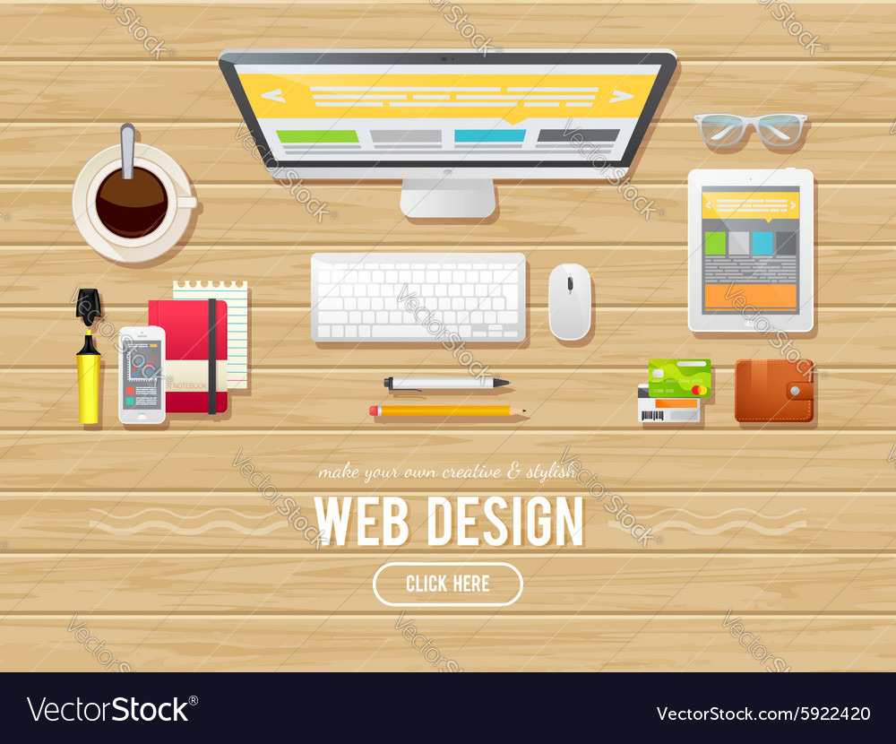 Flat design concept for webdesign web banners Vector Image