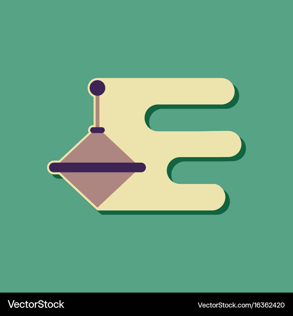 Flat icon design rotating whirligig in sticker Vector Image