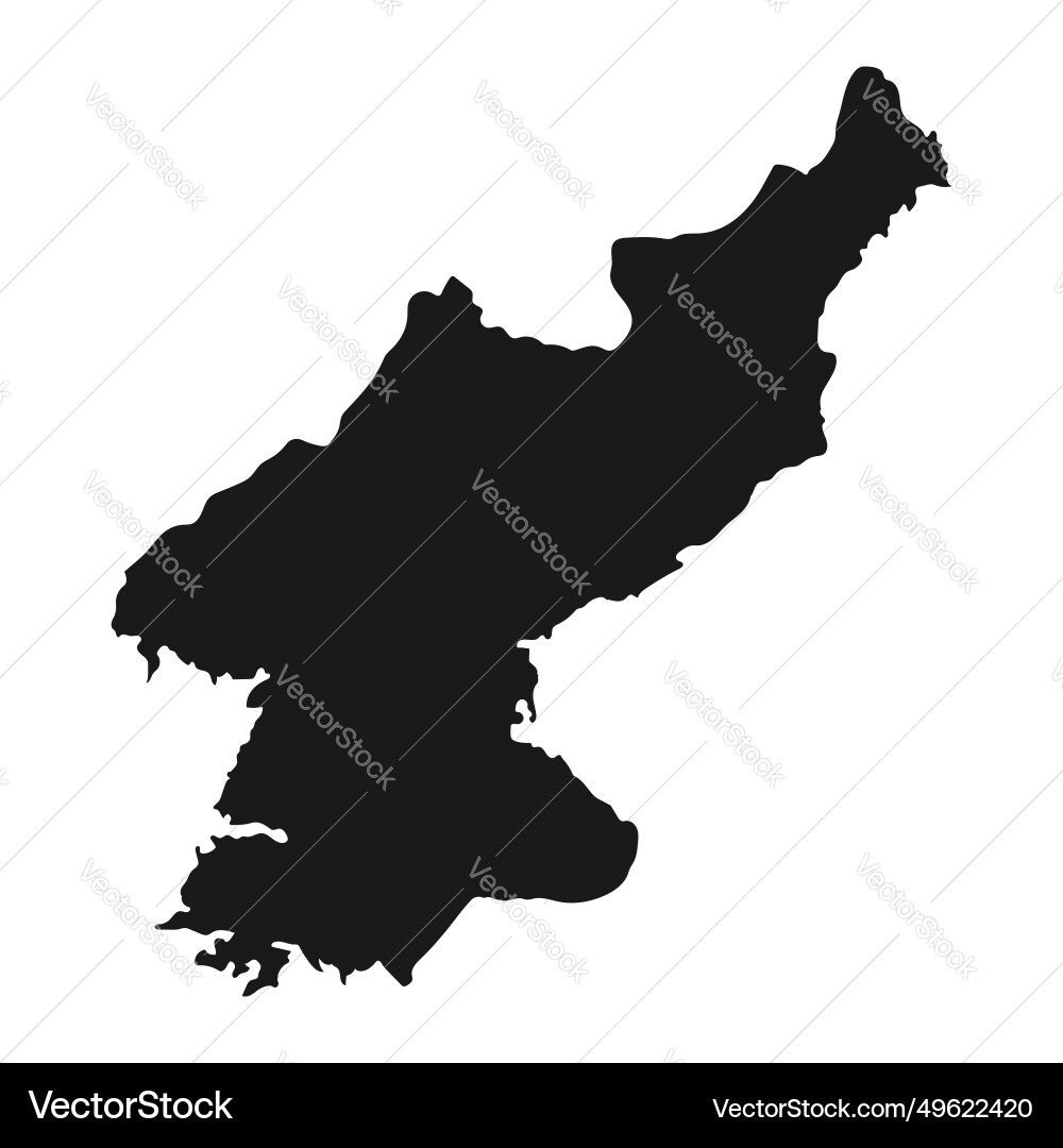 Highly detailed north korea map with borders Vector Image